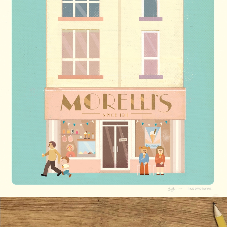 MORELLI'S, Portstewart. North Coast Print - Vintage Poster - Ice Cream ...