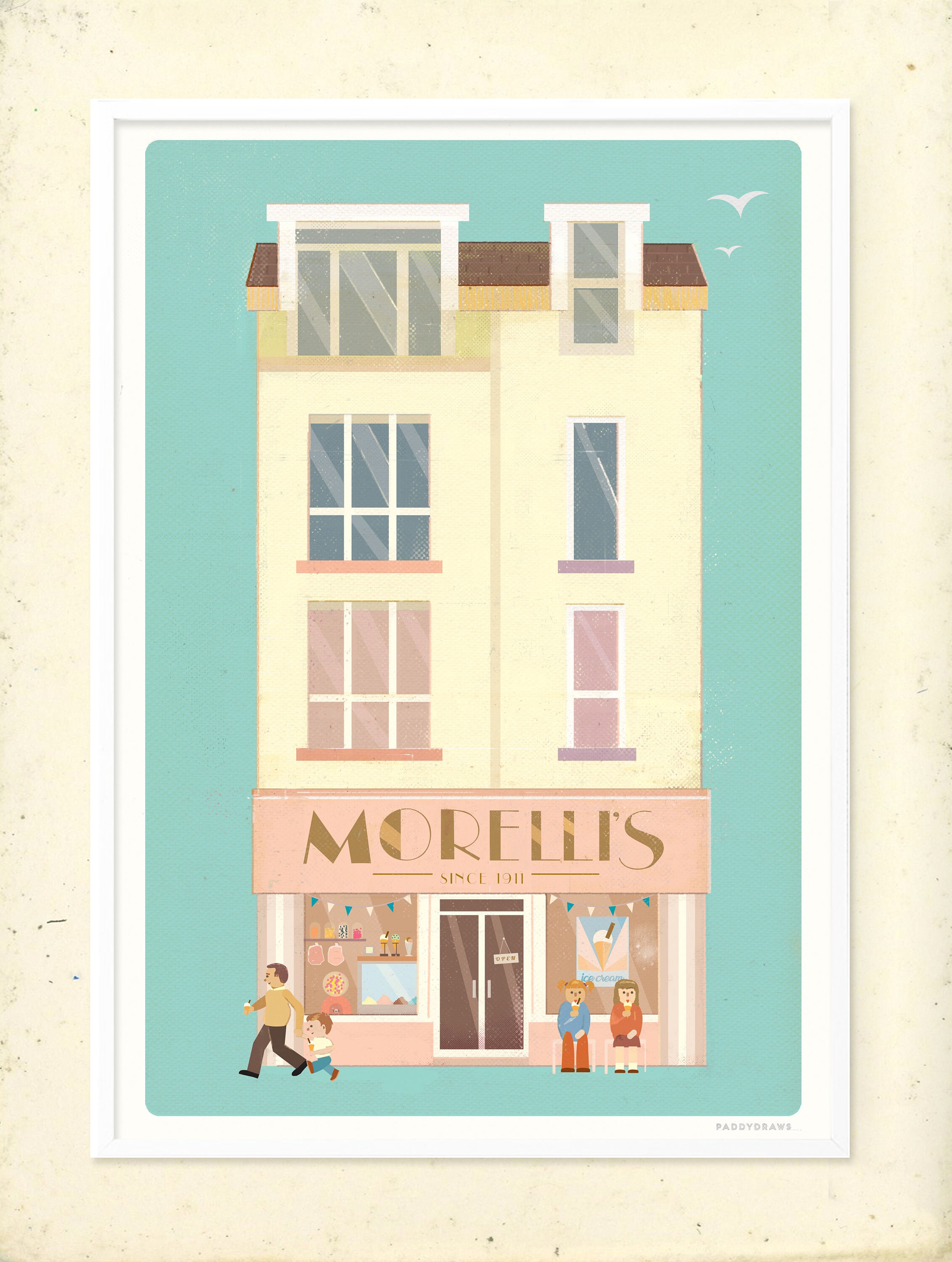 MORELLI'S, Portstewart. North Coast Print - Vintage Poster - Ice Cream ...