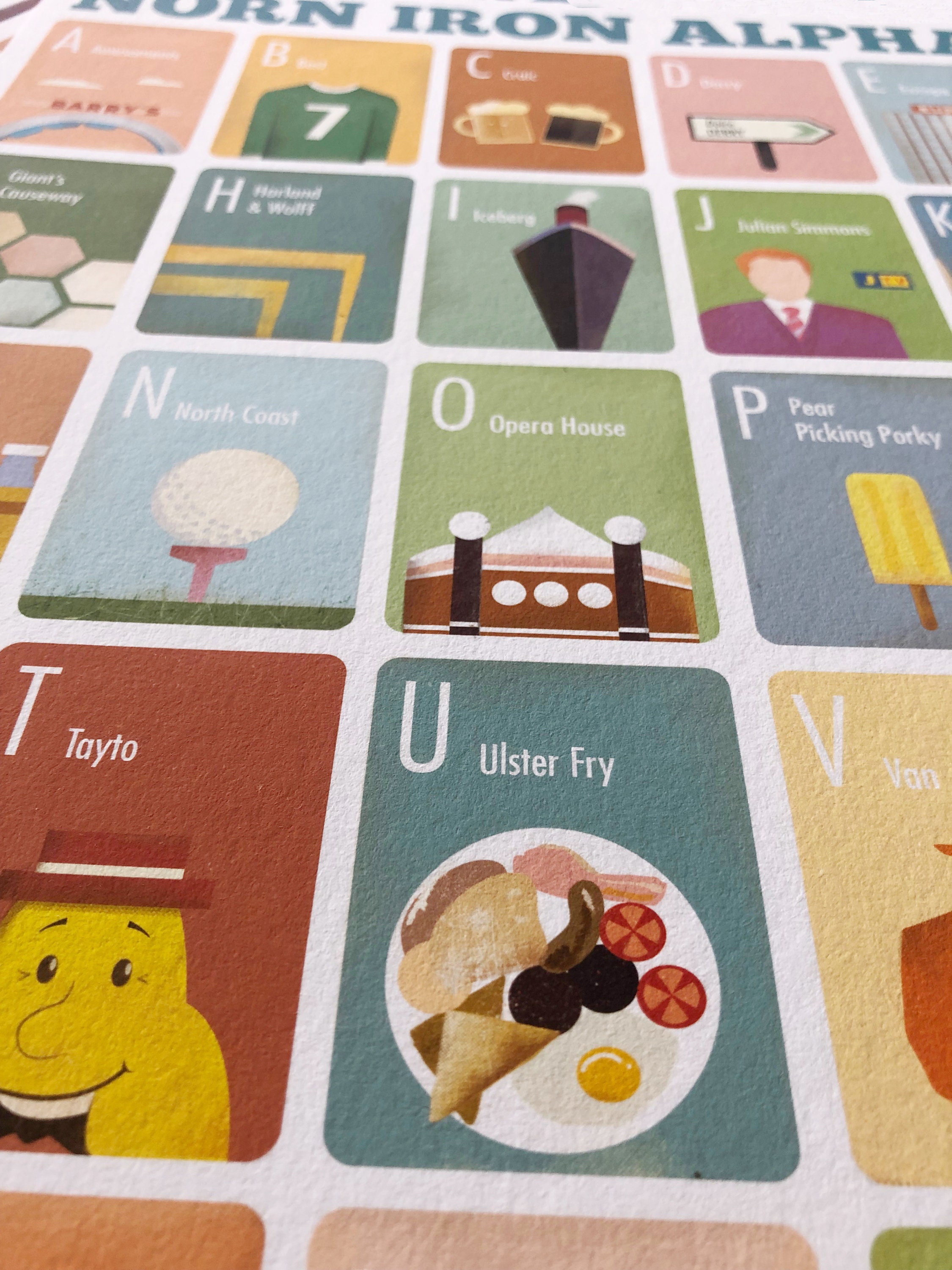 Northern Ireland Alphabet A-Z of Northern Ireland Print - Etsy