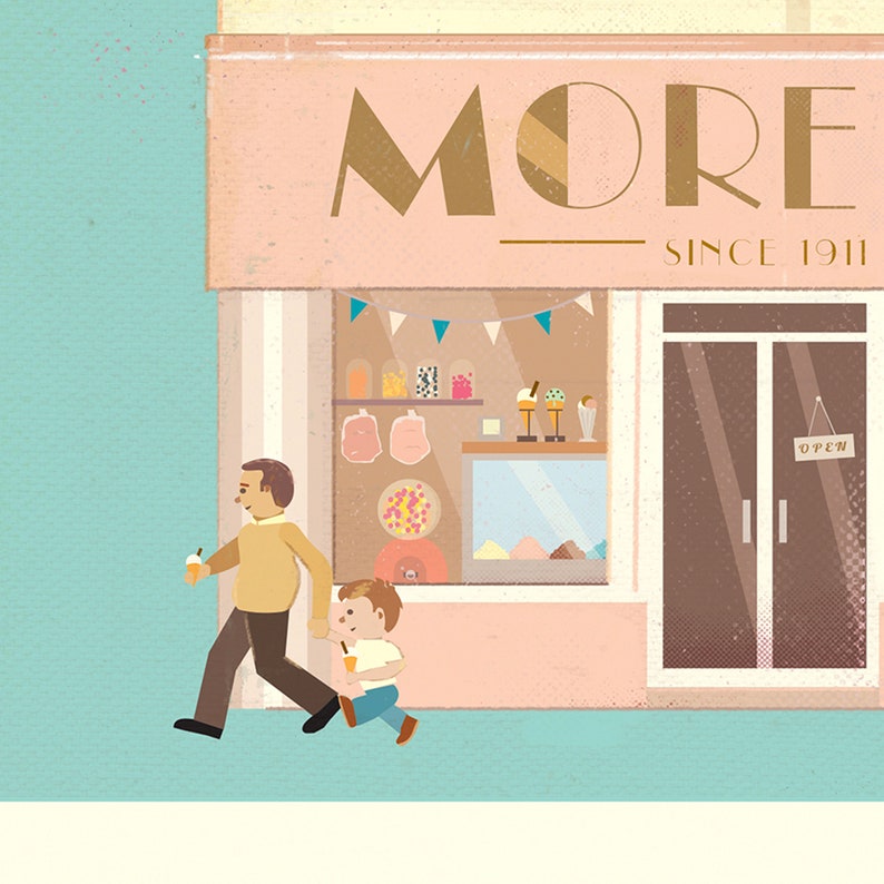 MORELLI'S, Portstewart. North Coast Print - Vintage Poster - Ice Cream ...