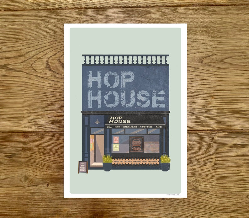 HOP HOUSE Print Bangor County Down Northern Ireland - Etsy