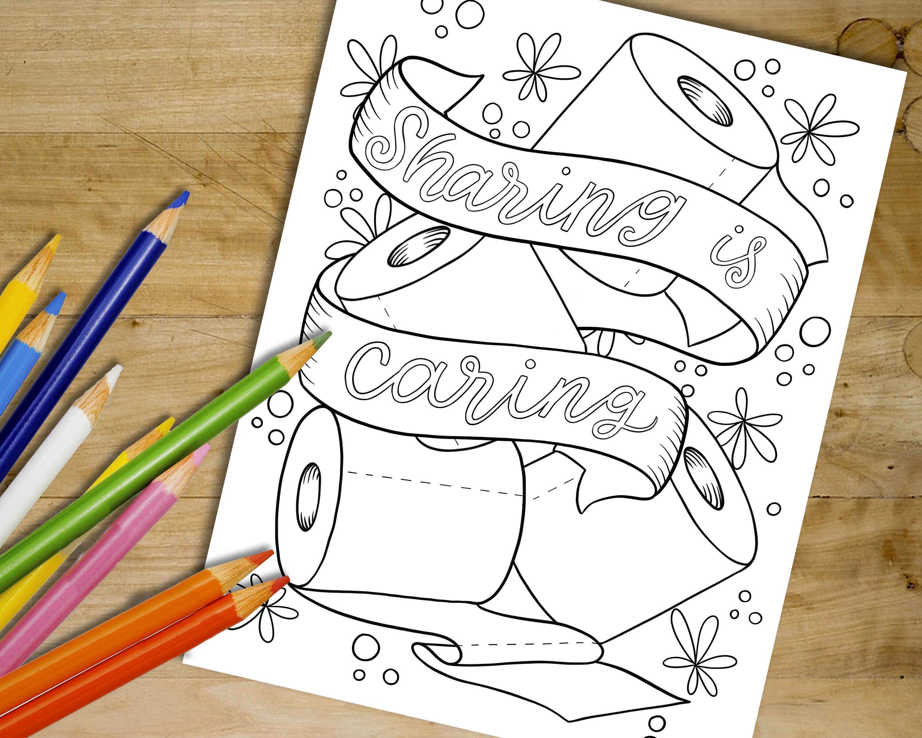 Social Distancing Adult Coloring Pages || Wash Your Hands Colouring ...