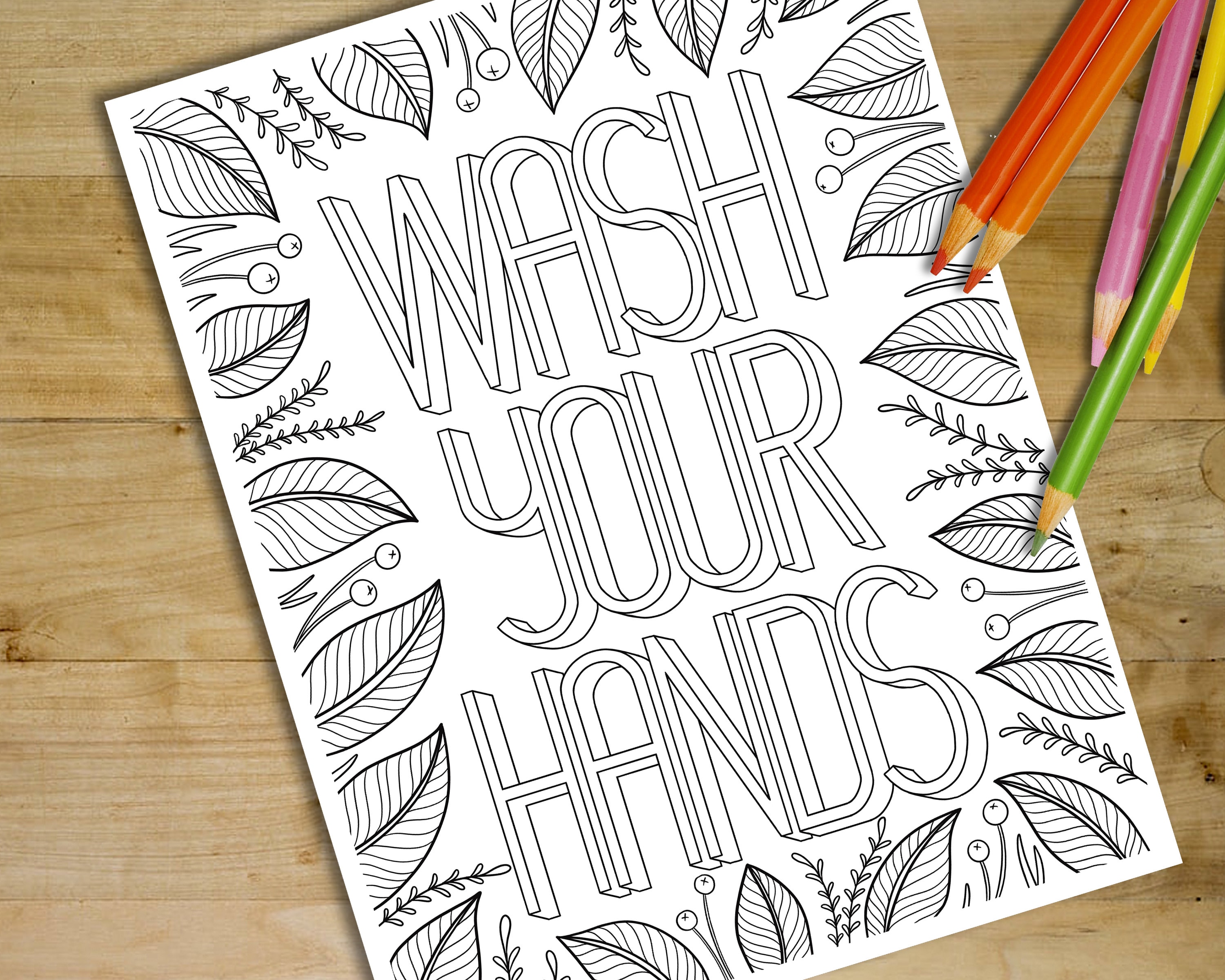 Social Distancing Adult Coloring Pages Wash Your Hands Colouring Sheets ...