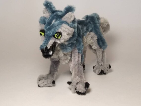 Pipe Cleaner Posable Wolf Figure | Etsy