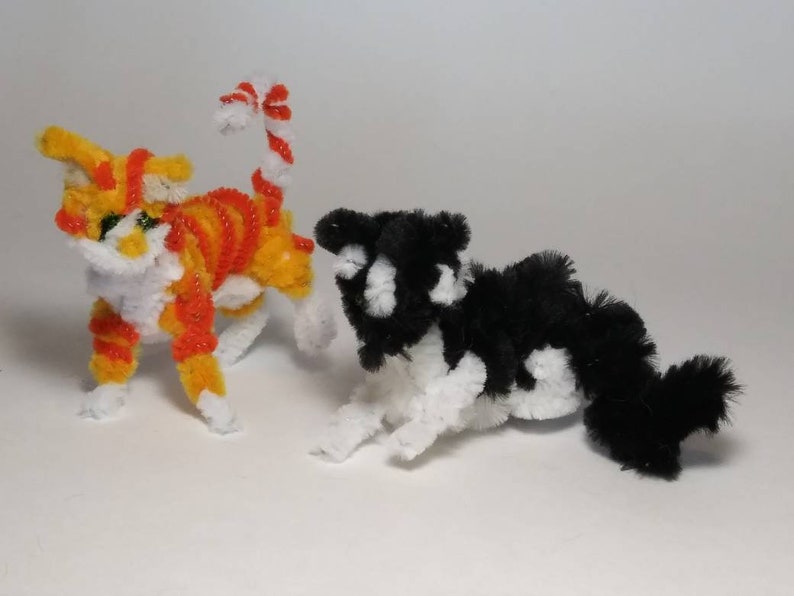 Pipe Cleaner Poseable Small Cat Figure - Etsy