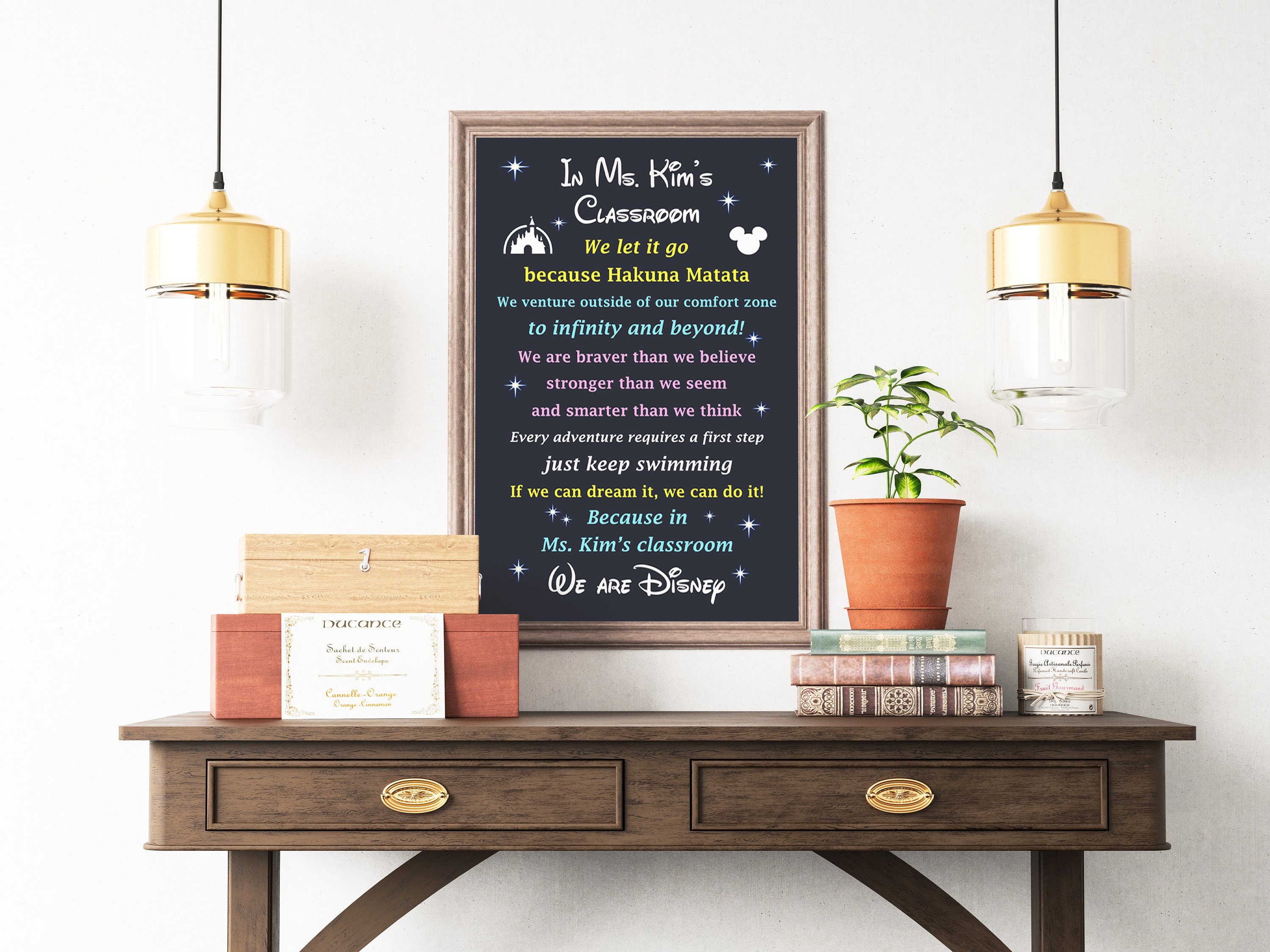 Teacher Gift Disney Classroom Poster Teacher Gifts Teacher - Etsy