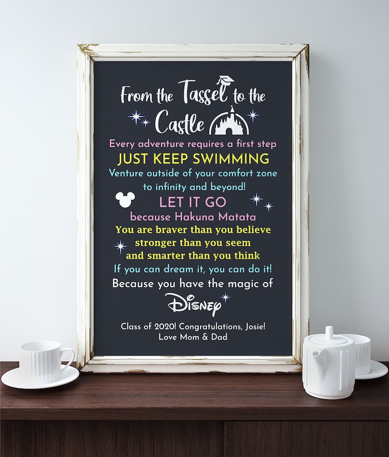 Inspiring Graduation Gift With Disney Quotes Personalized for - Etsy