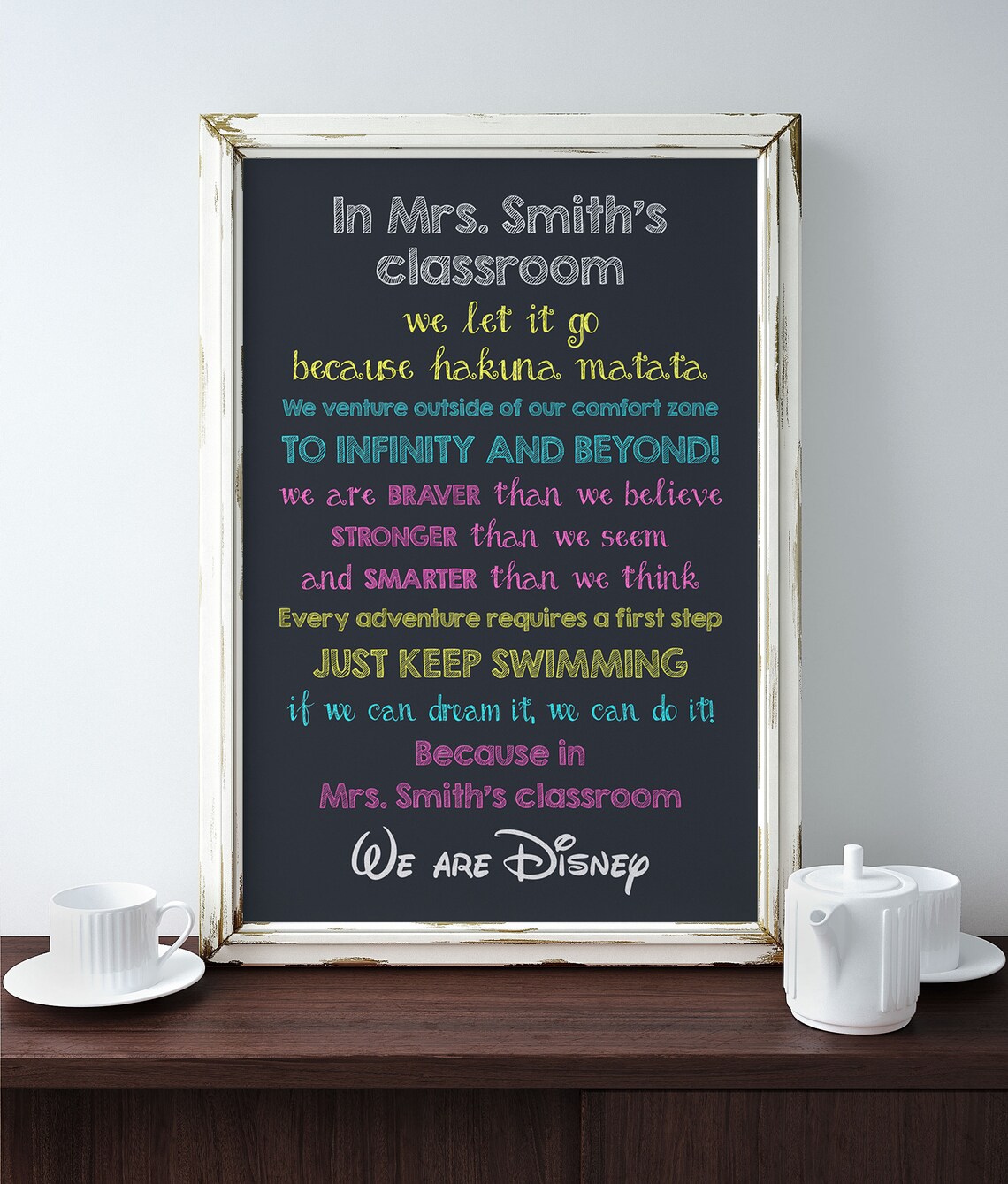 Disney Teacher Appreciation Gift Classroom Poster Disney - Etsy Australia