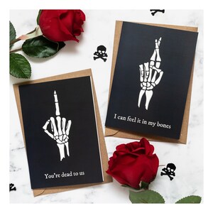 I Can Feel It In My Bones Good Luck Skeleton Gothic Card | Etsy