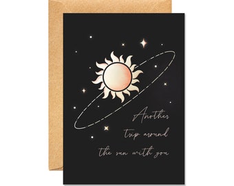 Cheers to Another Rotation Around the Sun, Happy Birthday Card, Sun ...