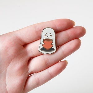 Molly Glow in the Dark Ghost Pin / Hard Enamel Pin Badge - Spooky ...