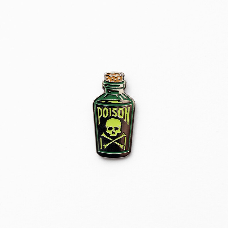 Poison Bottle Pin / Hard Enamel Pin Badge Glow in the Dark | Etsy