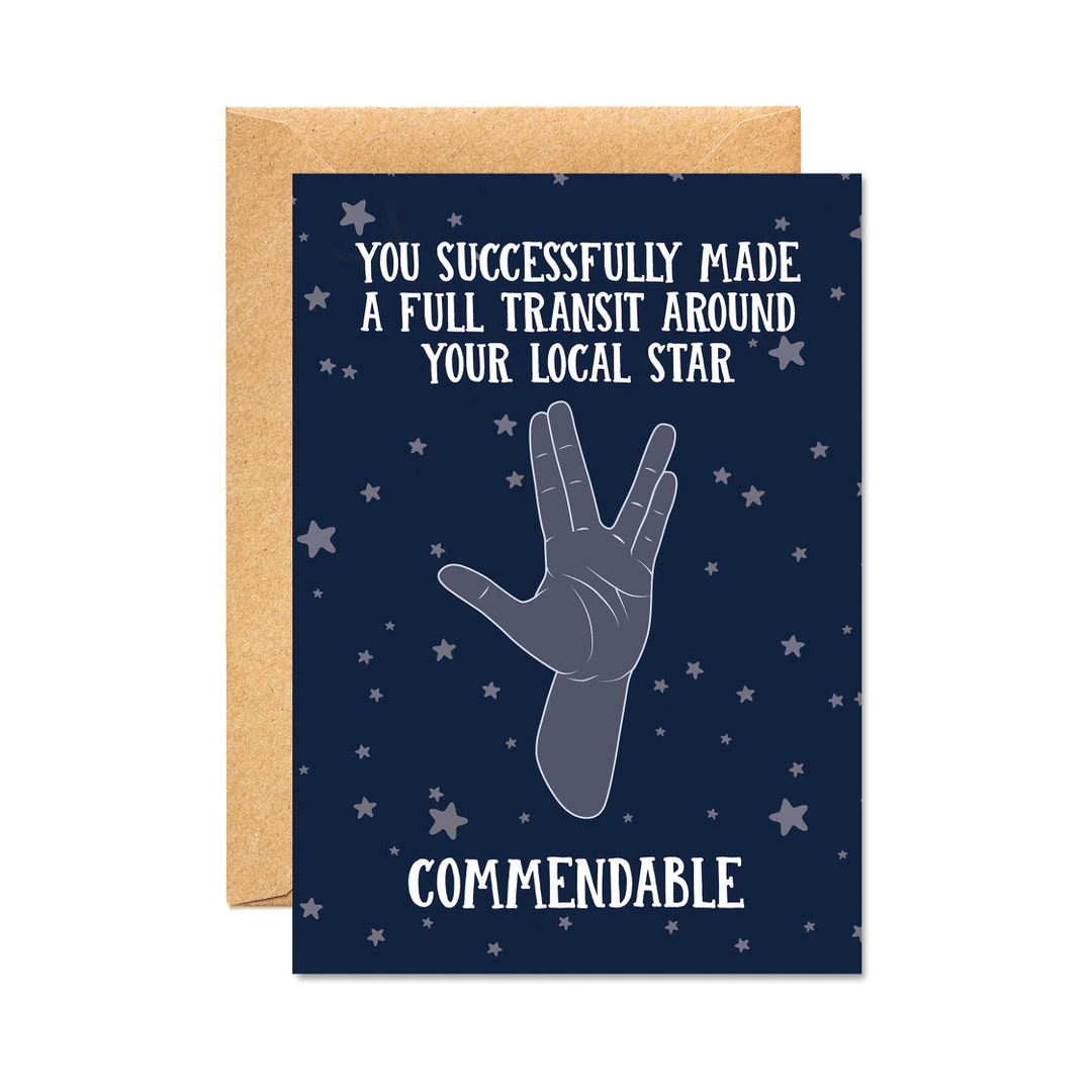 Commendable - Funny Star Trek Birthday Card - Etsy