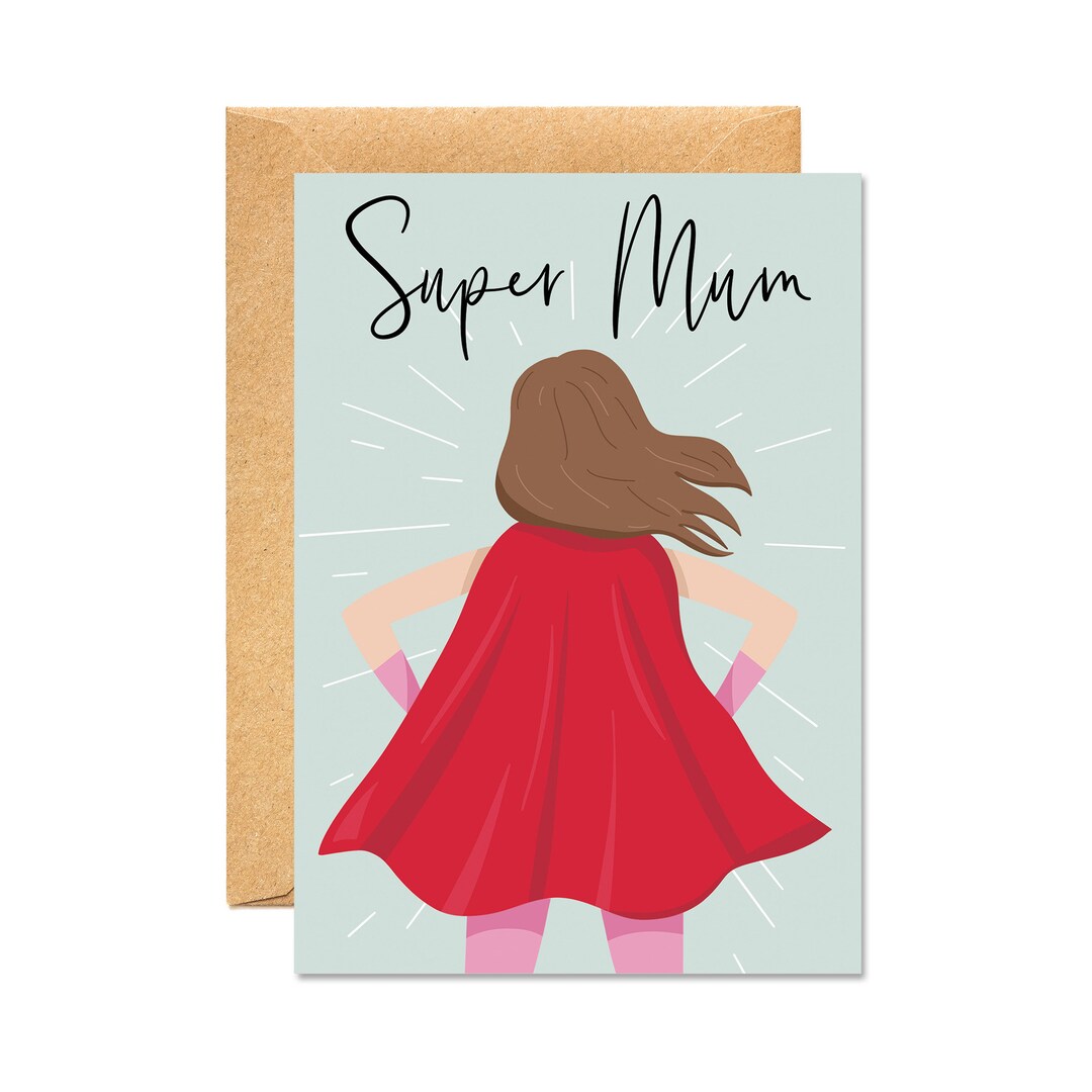 Super Mum - Mother's Day Card - Etsy