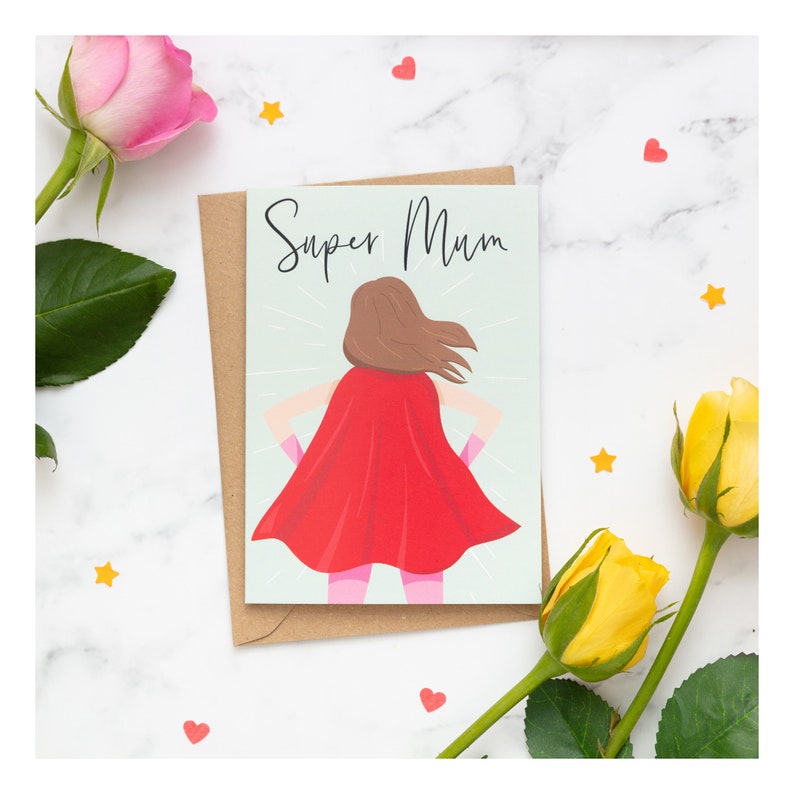 Super Mum Mother's Day Card - Etsy