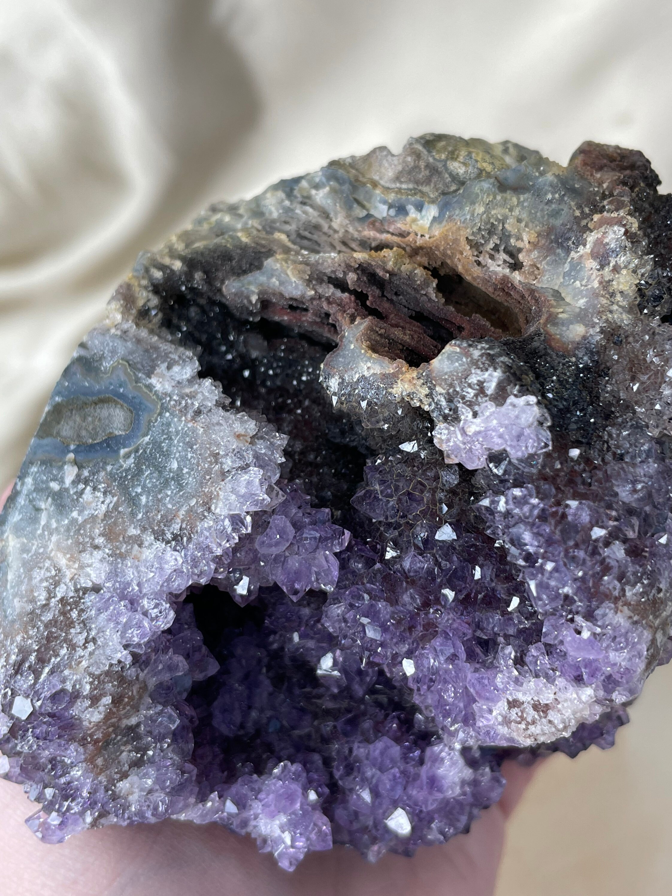 Home & Living Home Décor Rare High Grade Amethyst With Calcite ...