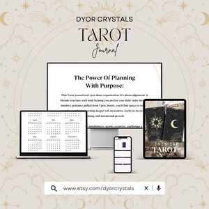 2025-2026 Tarot Journal – Printable Daily Digital Planner for Tarot Spreads, Crystal Tracking ...
