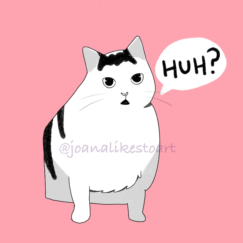 Cat Meme huh Tiktok / Instagram Meme / Printable DIGITAL PRINT - Etsy