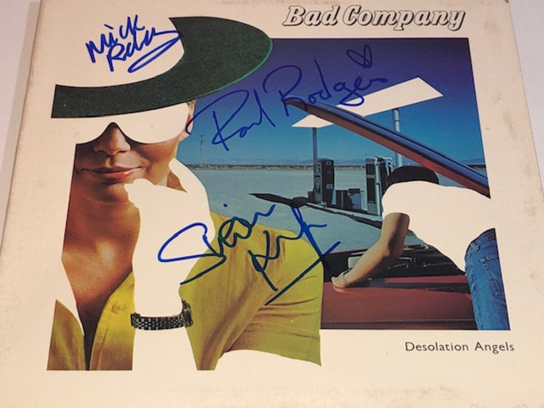 Paul Rodgers Simon Kirke & Mick Ralphs Signed Autographed Vintage Bad ...
