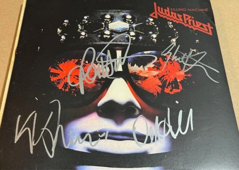 Judas Priest FULL BAND Signed Autographed Killing Machine Record Album LP Rob Halford - Etsy