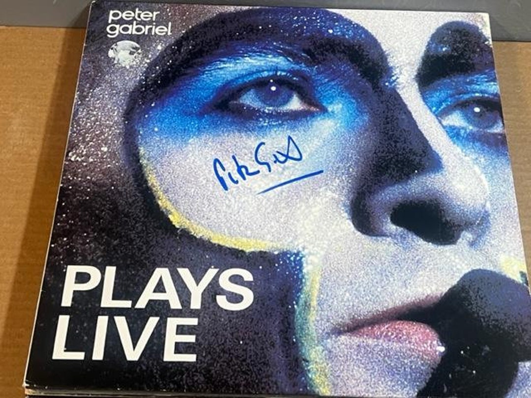 PETER GABRIEL Signed Autographed Vintage Plays Live Record Album Lp ...