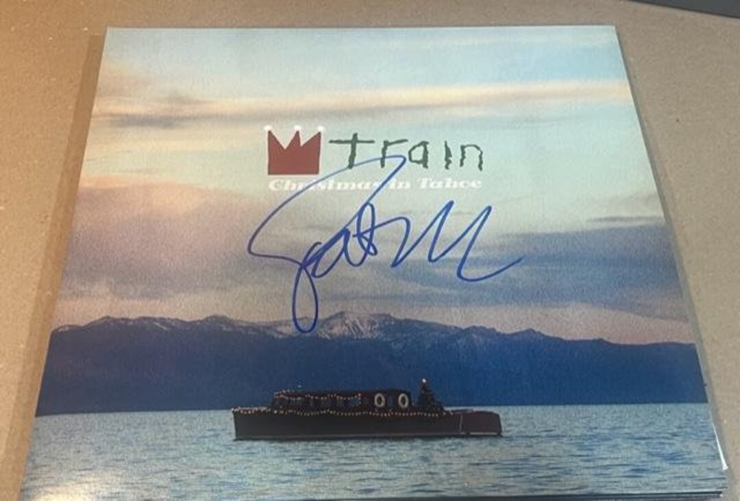 Pat Monahan Signed Autographed TRAIN AM Christmas in Tahoe Record Album ...