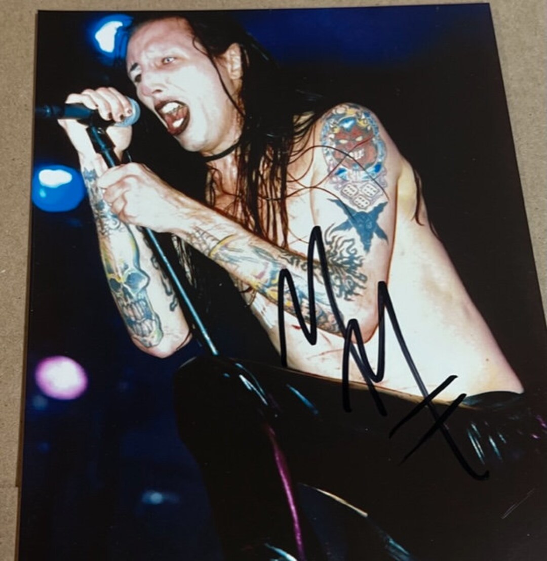 MARILYN MANSON Signed Autographed 8x10 Color Photograph - Etsy