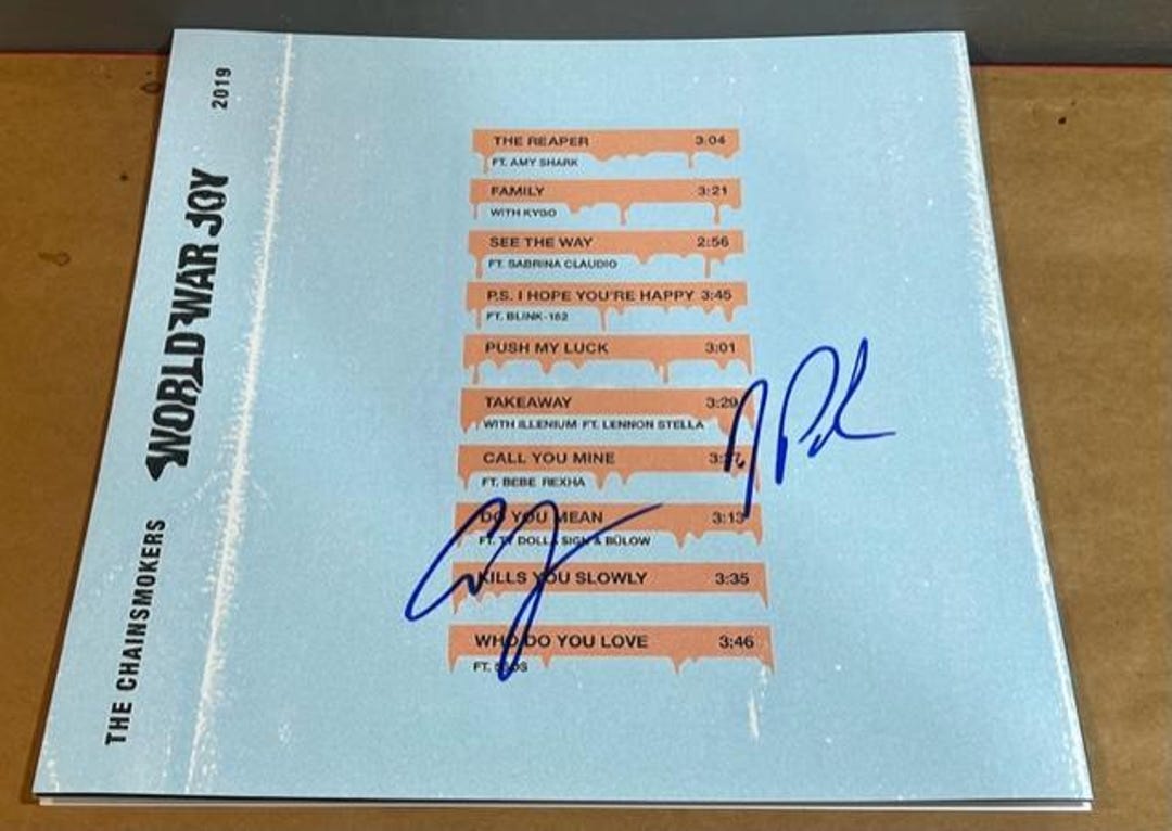 Alex Taggart & Drew Pall Signed Autographed THE CHAINSMOKERS 12x12 Record Album Photograph - Etsy