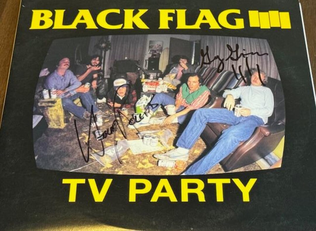 Henry Rollins & Greg Ginn Dual Signed Autographed BLACK FLAG TV Party ...