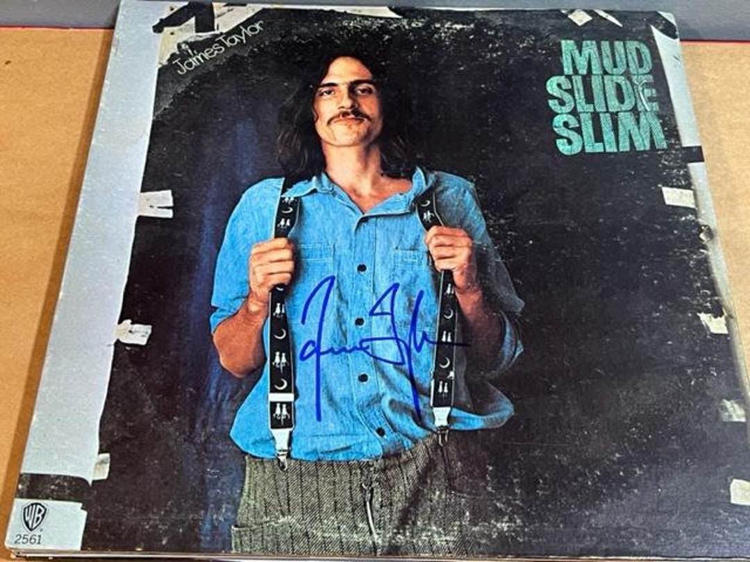 JAMES TAYLOR Signed Autographed Vintage Mud Slide Slim Record Album LP ...