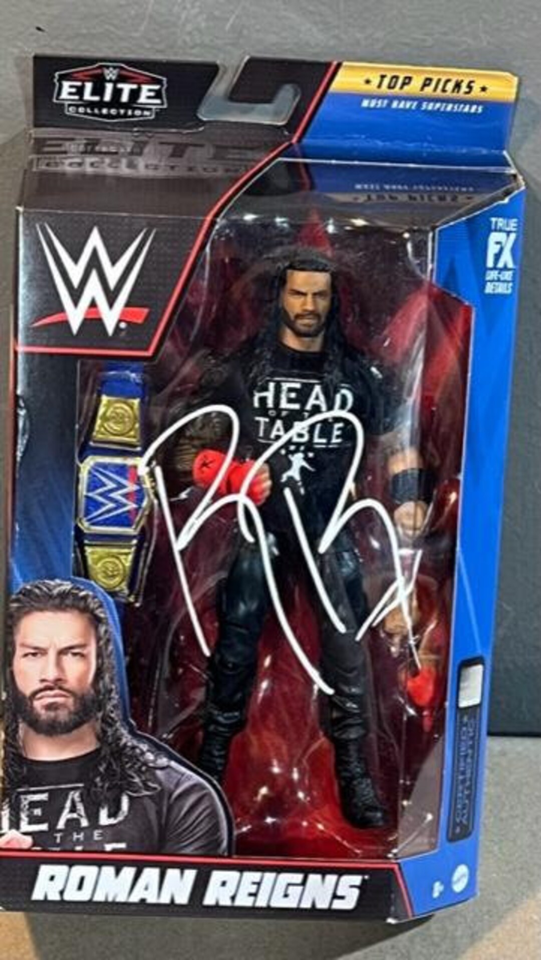 ROMAN REIGNS Signed Autographed WWE Elite Figure - Etsy