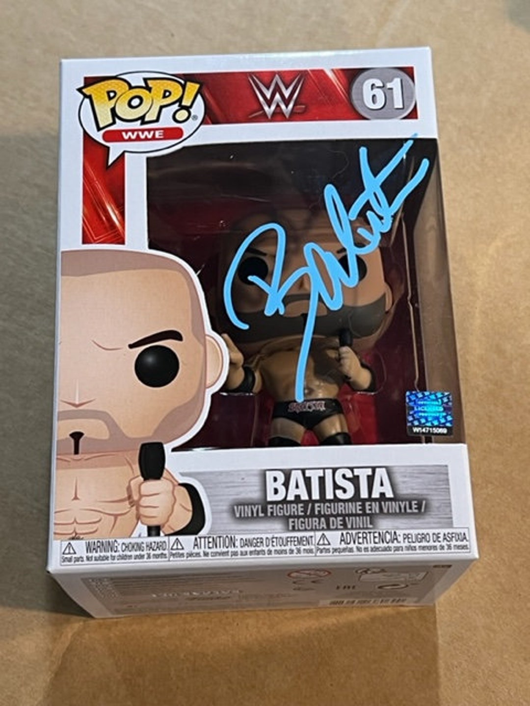 BATISTA Signed Autographed WWE Funko Pop Dave Bautista - Etsy