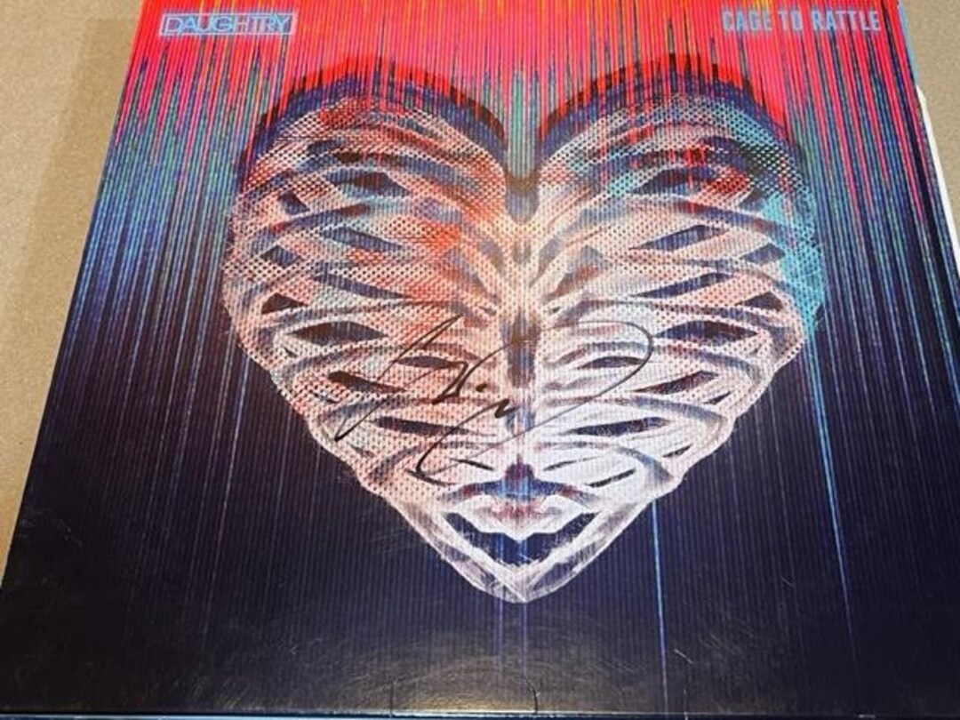 CHRIS DAUGHTRY Signed Autographed DAUGHTRY Cage to Rattle Record Album ...