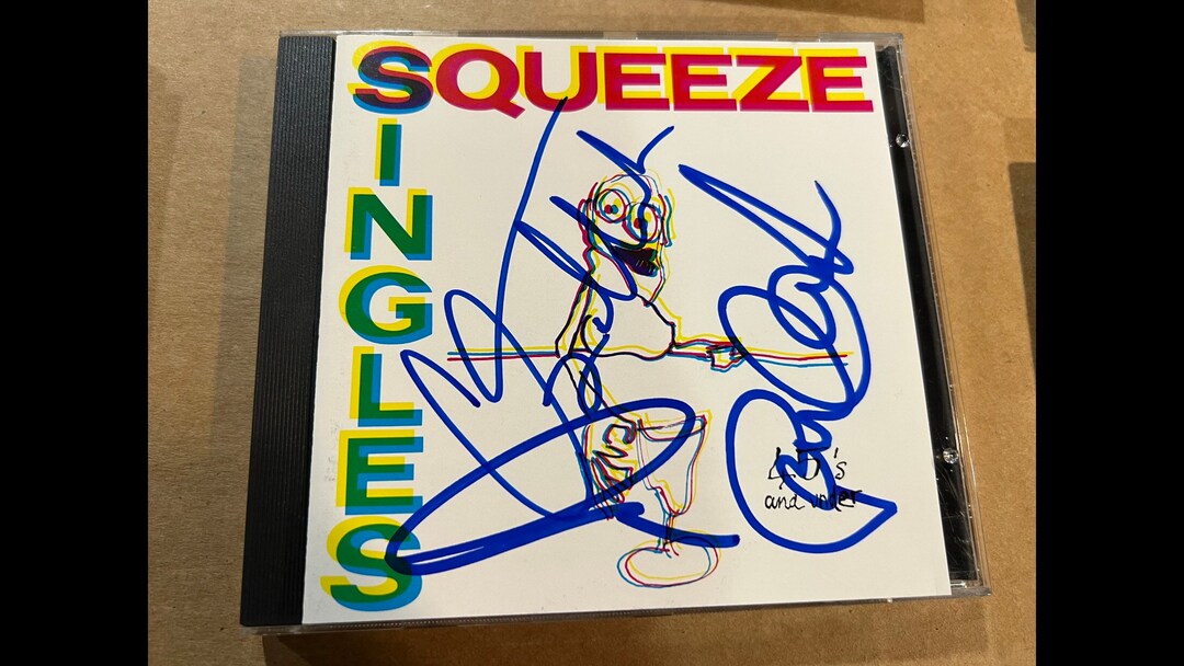 Glenn Tilbrook Chris Difford & Paul Carrack Signed Autographed SQUEEZE ...