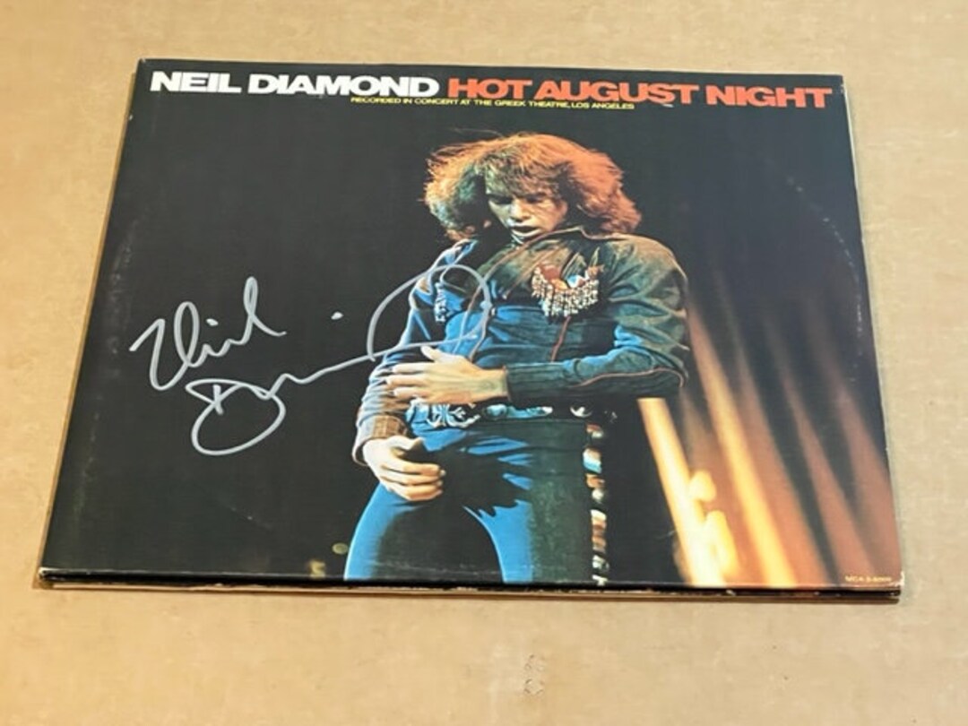 NEIL DIAMOND Signed Autographed Vintage Hot August Night Record Album ...