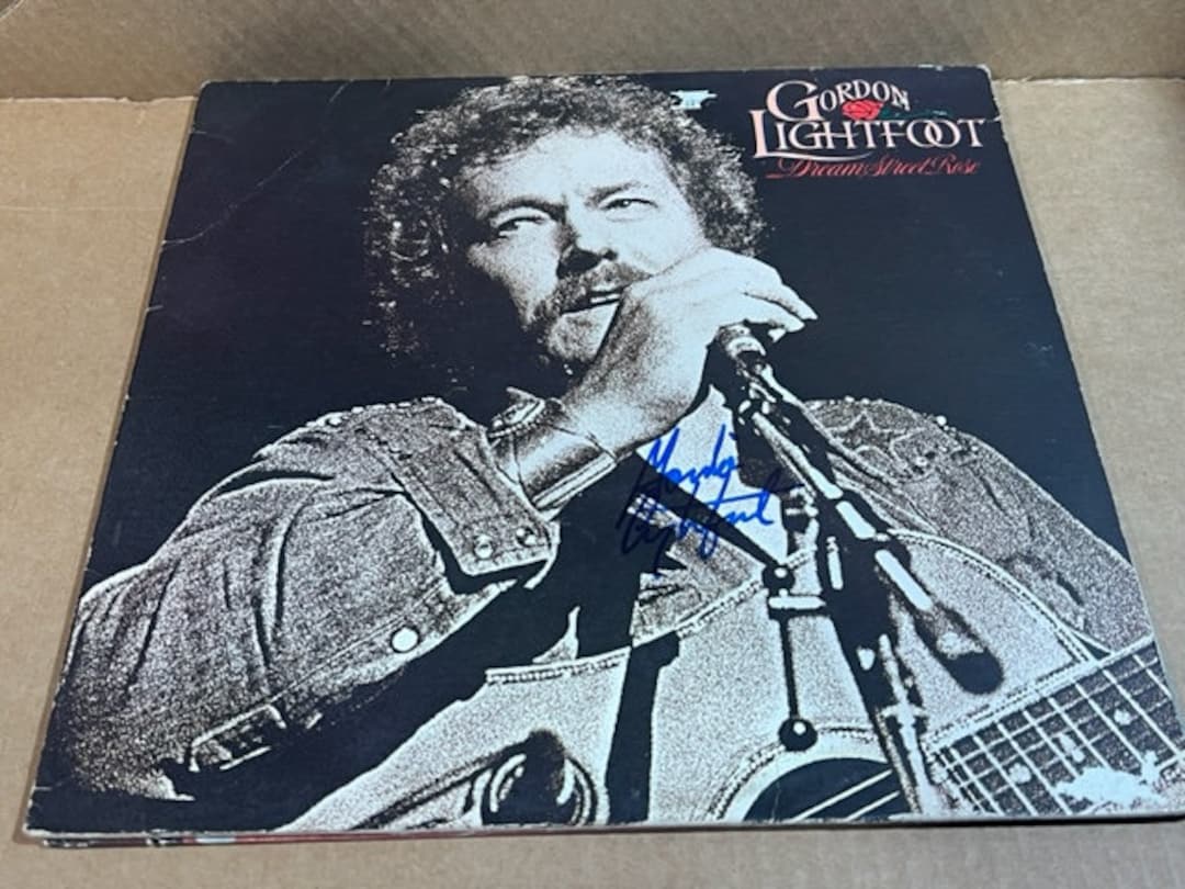 GORDON LIGHTFOOT Signed Autographed Vintage Dream Street Rose Record ...