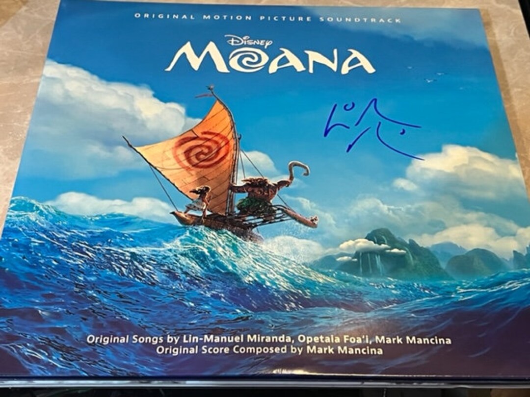 LIN-MANUEL MIRANDA Signed Autographed Moana Record Album Lp - Etsy