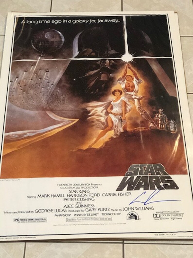 GEORGE LUCAS Signed Autographed Star Wars 27x41 Movie Poster | Etsy