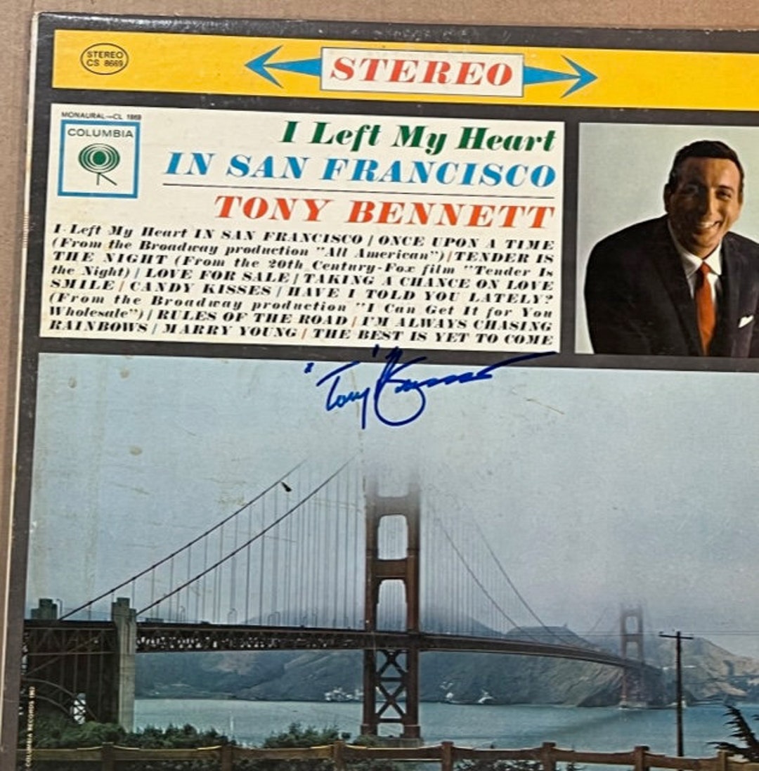 TONY BENNETT Signed Autographed Vintage I Left My Heart in San ...
