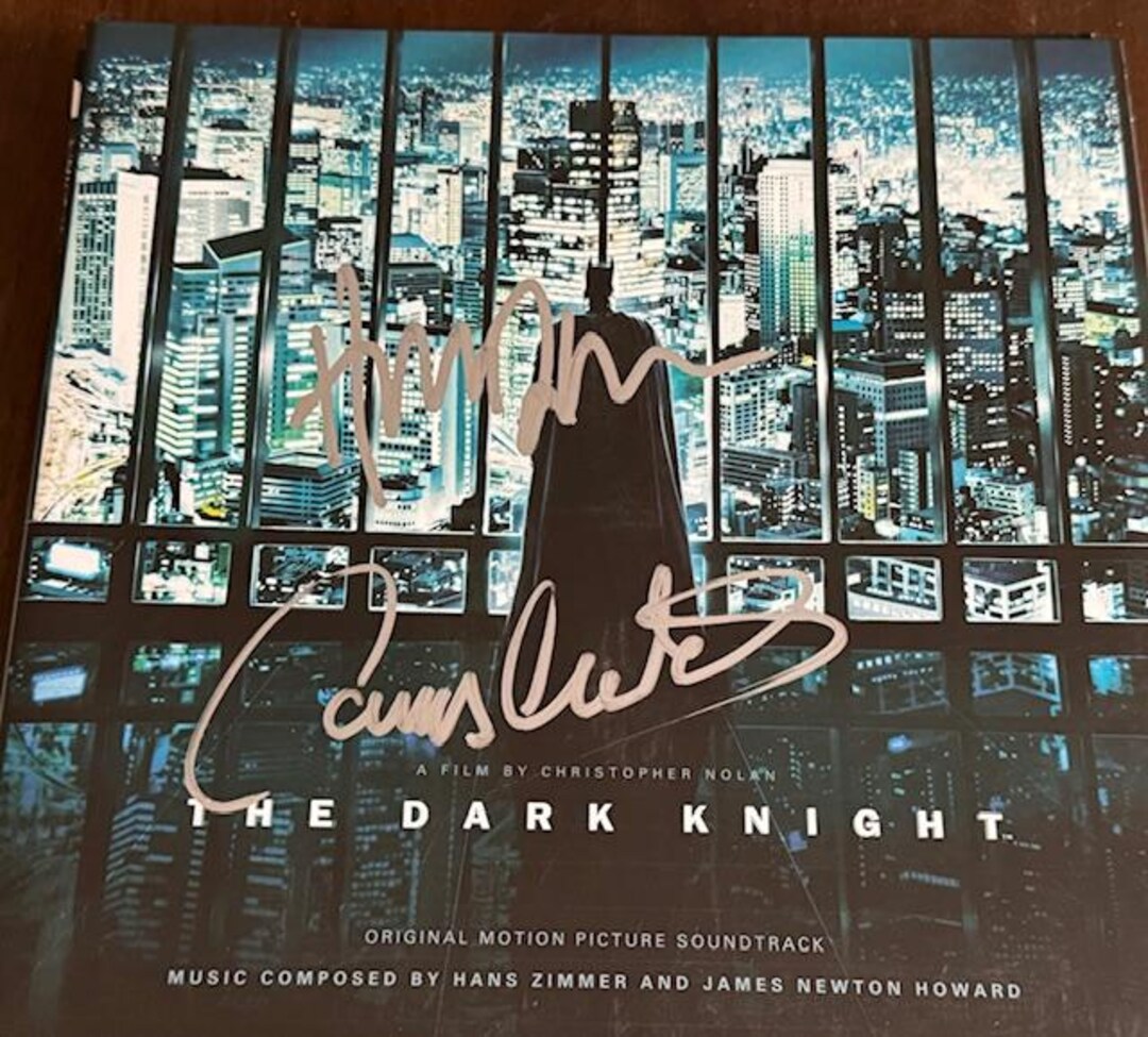 Hans Zimmer & James Newton Howard Dual Signed Autographed THE DARK ...
