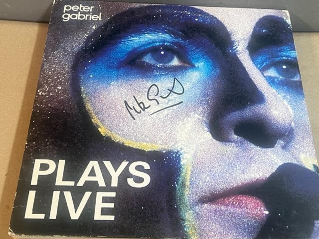PETER GABRIEL Signed Autographed Vintage Plays Live Record Album Lp ...