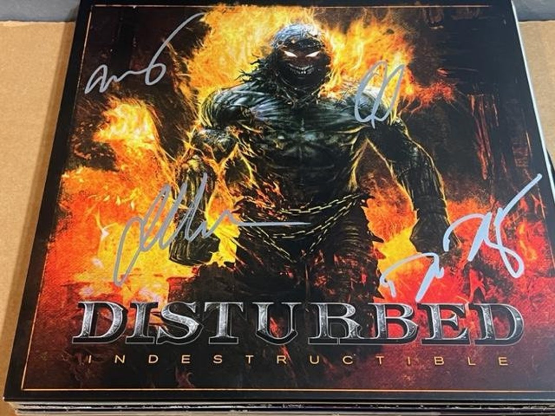 Disturbed FULL BAND Signed Autographed Indestructible Record - Etsy