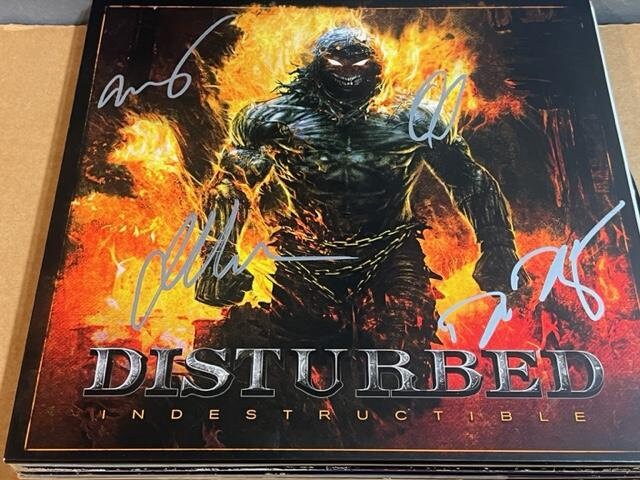 Disturbed FULL BAND Signed Autographed Indestructible Record - Etsy