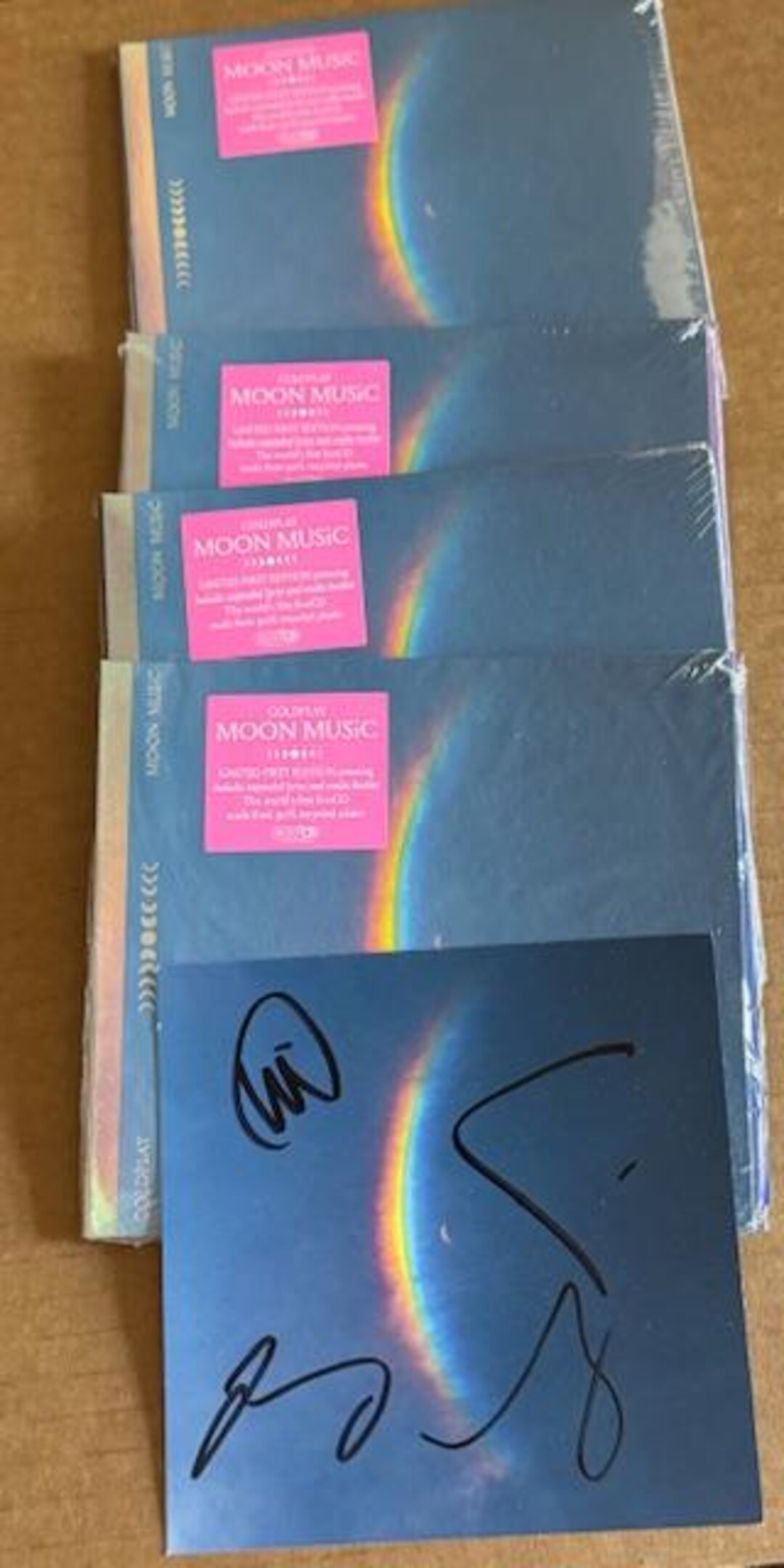 Coldplay FULL BAND Signed Autographed Moon Music CD Booklet Insert ...