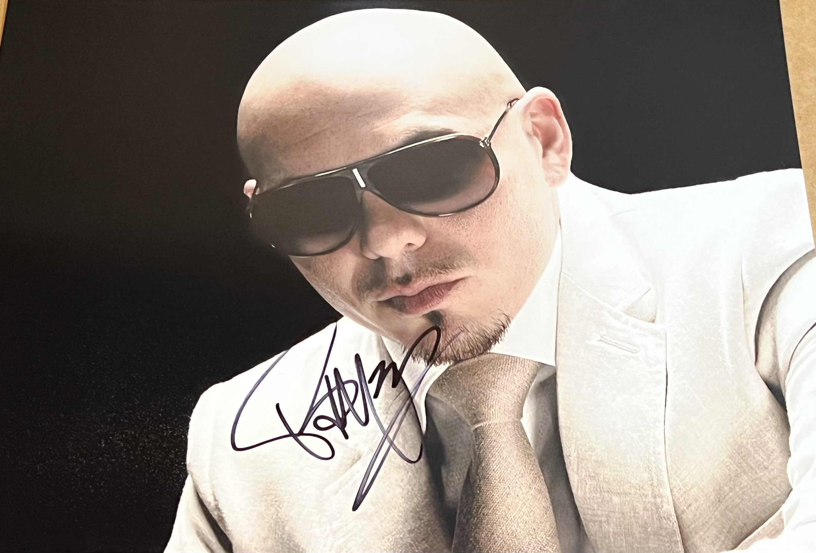 Pitbull Singer With Glasses