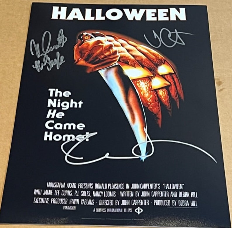 Jamie Lee Curtis John Carpenter & Nick Castle Signed HALLOWEEN 11x17 ...