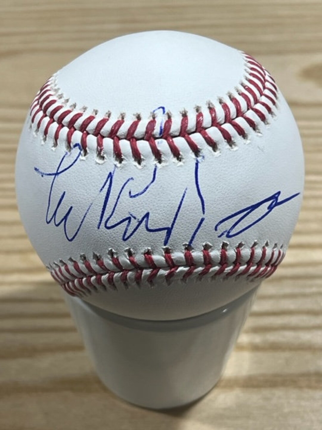 LINDSEY BUCKINGHAM Signed Autographed Official MLB Baseball Fleetwood ...
