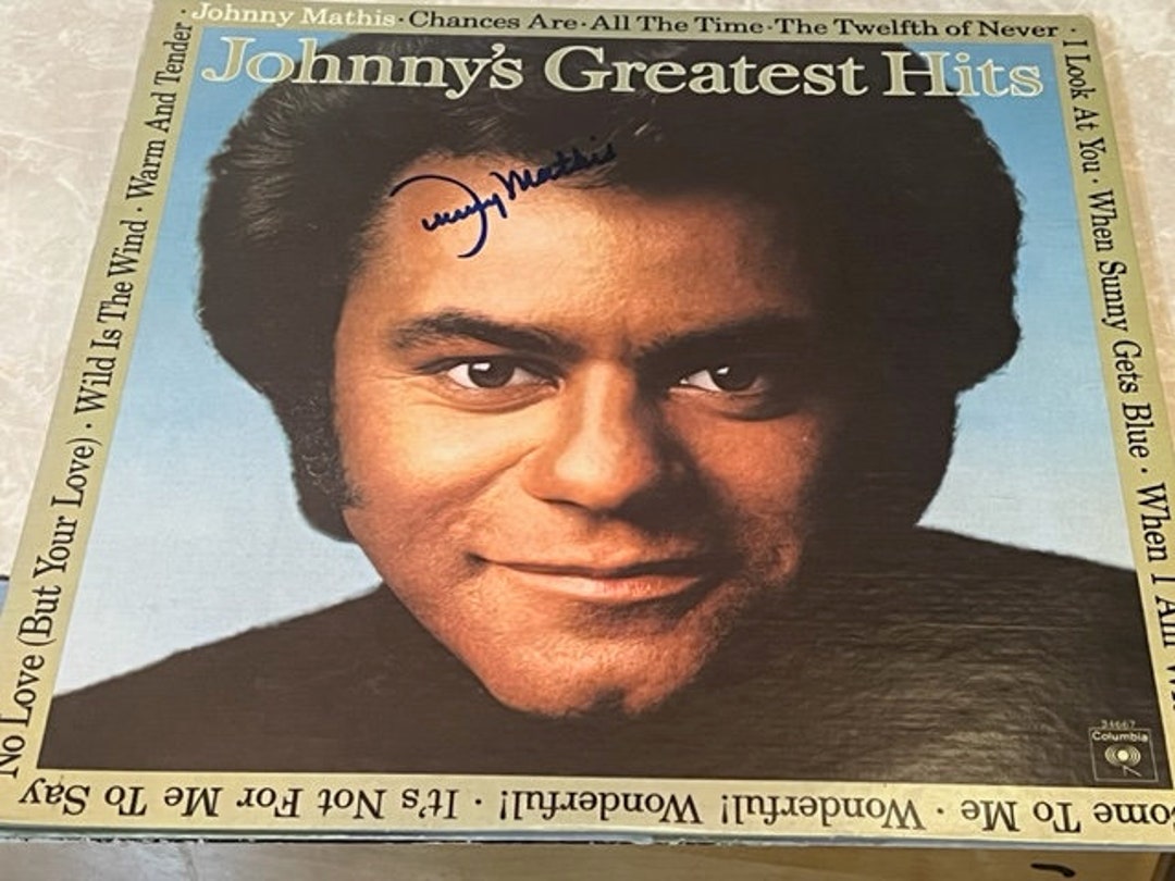 JOHNNY MATHIS Signed Autographed Vintage Greatest Hits Record Album LP ...