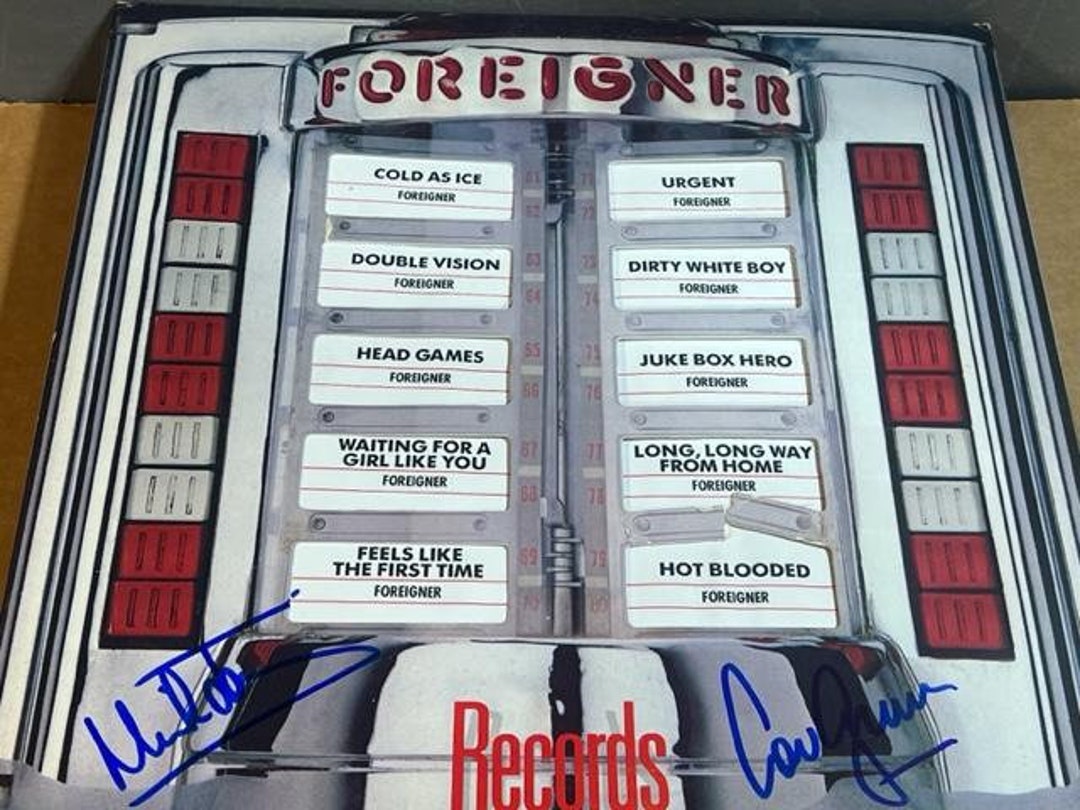 Lou Gramm & Mick Jones Dual Signed Autographed FOREIGNER Records Album ...
