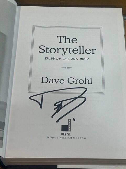 DAVE GROHL Signed Autographed the Storyteller H/C Book Foo Fighters ...